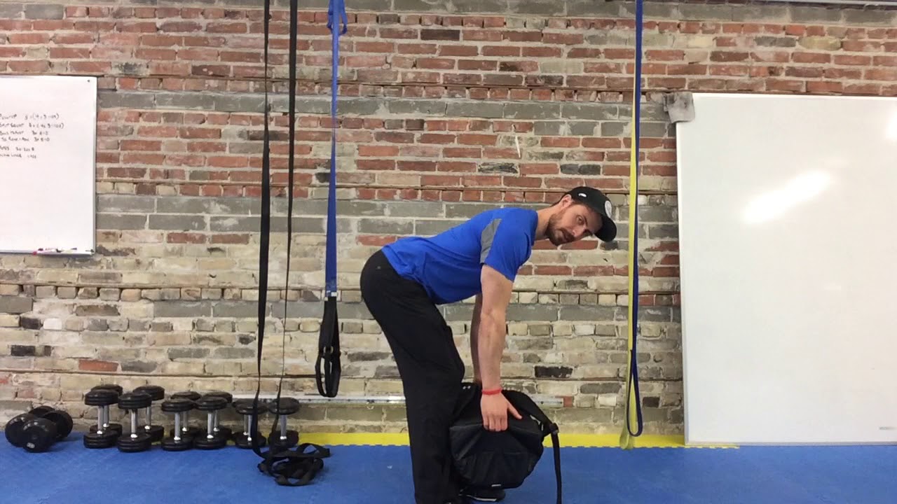 Backpack Straight-leg deadlift - YouTube