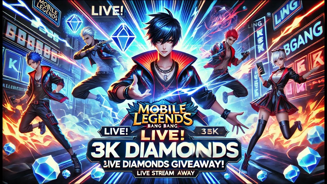 💎 FREE 3K DIAMONDS! MLBB Live Giveaway – Don’t Miss Out! 🎮⚡ #MLBB #GTA5 ...