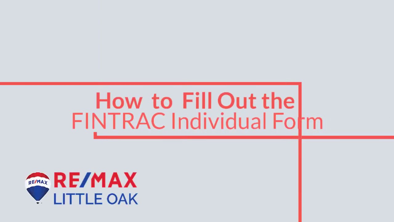 How to Fill out The FINTRAC Form - YouTube