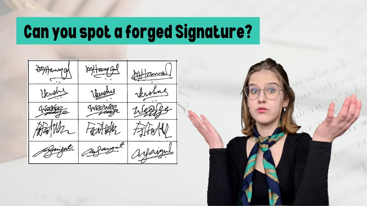 I bet you can't recognize a Forged Signature! (practical video) - YouTube