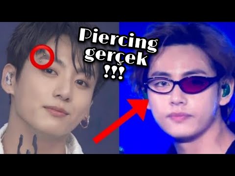 JUNGKOOK'UN Piercingdeki detay? TEK gözlü TAEHYUNG 😁