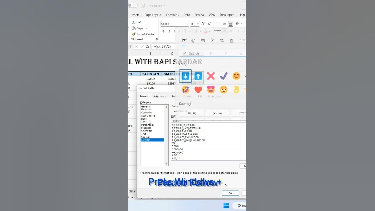 Format Cells Advanced Excel Tricks Reels Microsoftexcel Excelclasses Exceltutorial