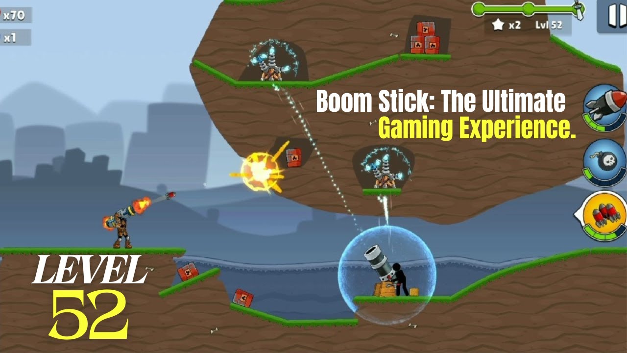 How to completed level 52 in boom stick game || boom stick bazooka ...