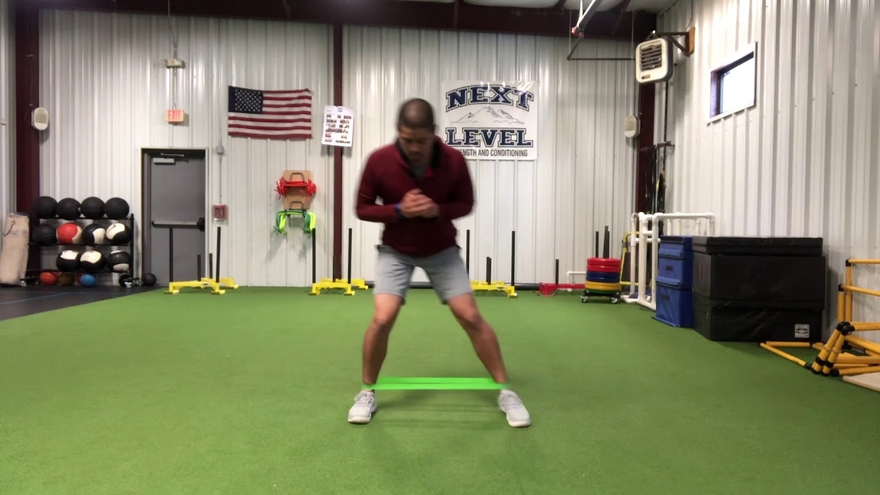 Mini Band Side Steps (Ankles) - YouTube