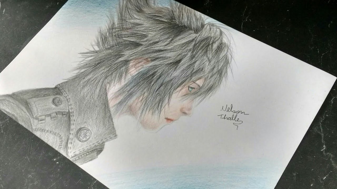 Noctis - Speed Drawing (Collab Game) (Final Fantasy XV) - YouTube