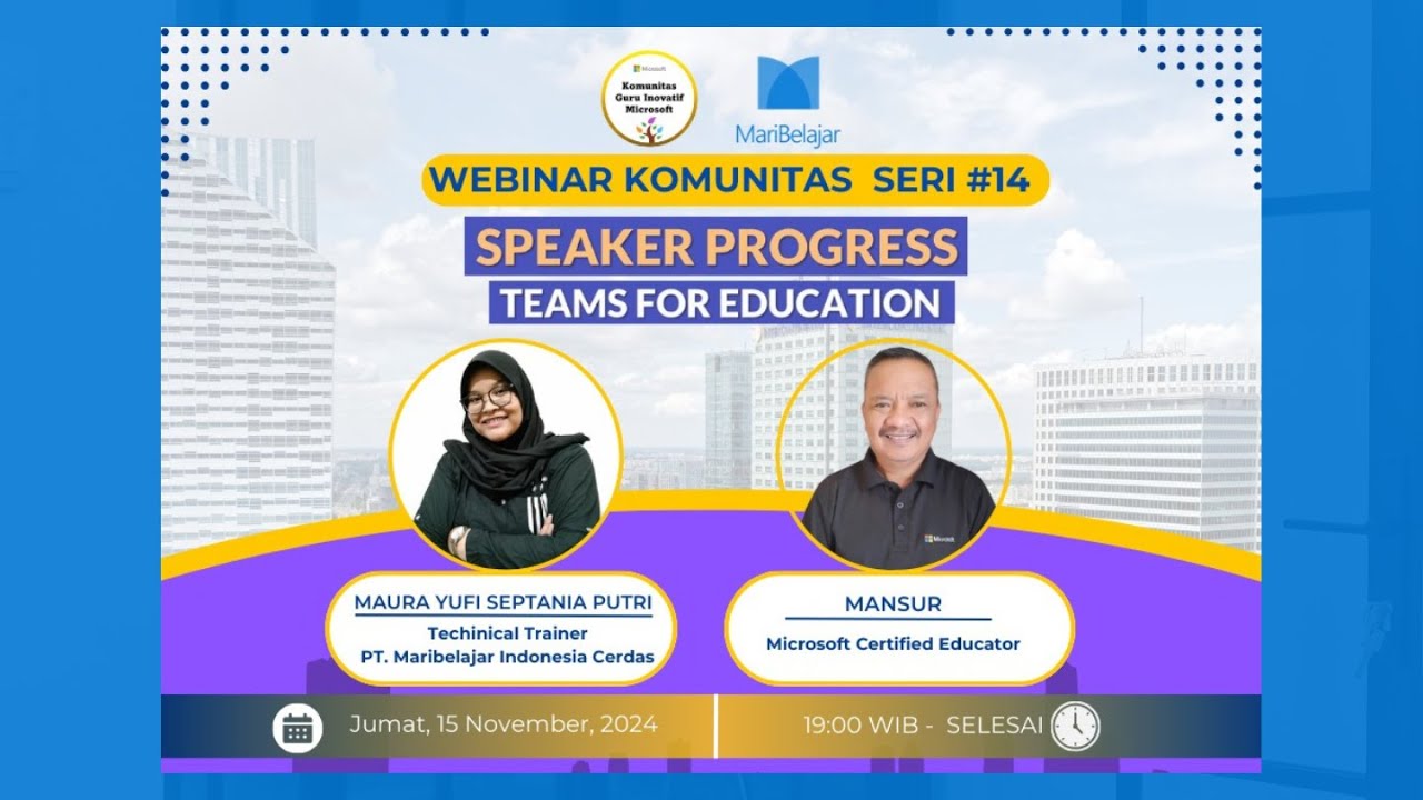 Webinar Komunitas seri #14 Speaker Progress Teams for Education - YouTube
