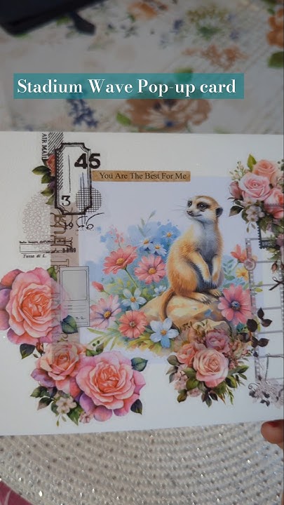 First try for the stadium Wave Pop-up card #scrapbooking - YouTube