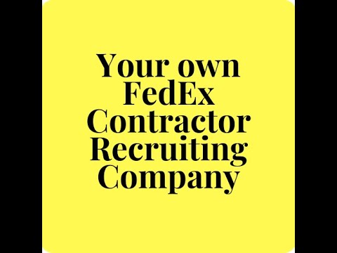 Start a FedEx Ground Contractor recruiting company - YouTube
