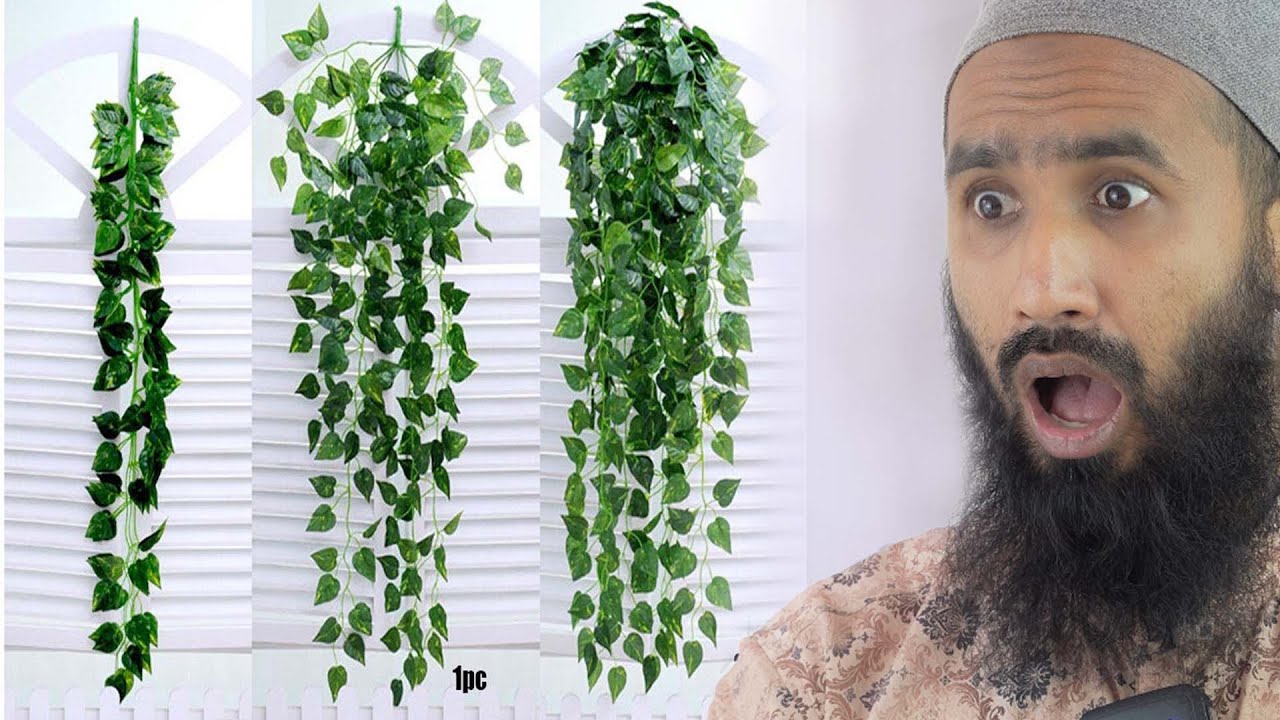 Green Artificial Fake Hanging Vine Plant Leaves Garland Home Garden ...