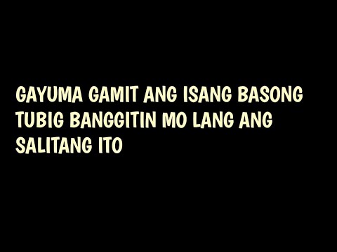 GAYUMA GAMIT ANG ISANG BASONG TUBIG - YouTube