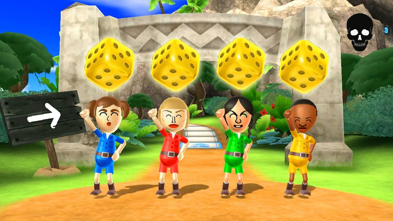 Wii Party Board Game Island - Ladonna Vs Silke Vs Eva Vs Theo (Expert ...