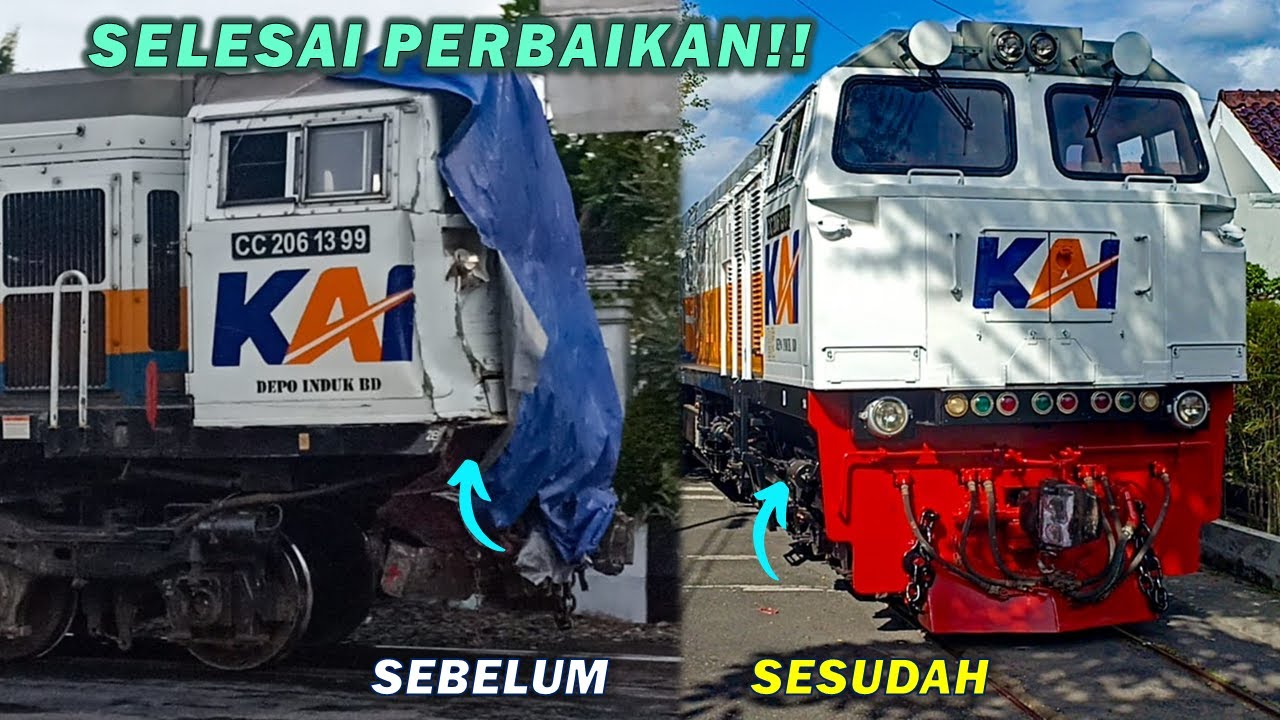 SELESAI PERBAIKAN! Pengiriman Lokomotif CC 206 13 99 BD EKS TABRAKAN ...