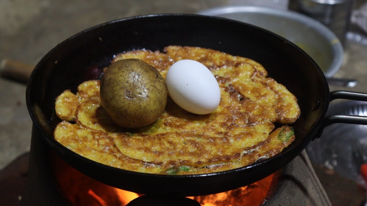 Allu Amlet || Egg 🥚 & Potato 🥔 Amlet || Alu Ka Amlet || Snacks Food ...