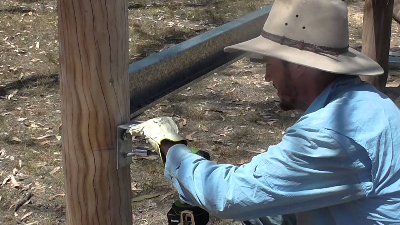 Attaching the bearers to the posts - YouTube