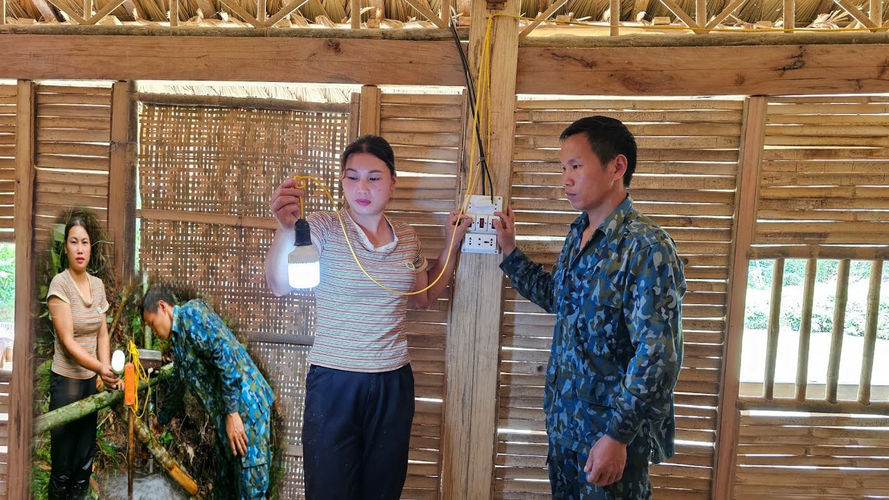 The idea of making a traditional water-powered generator, manually ...