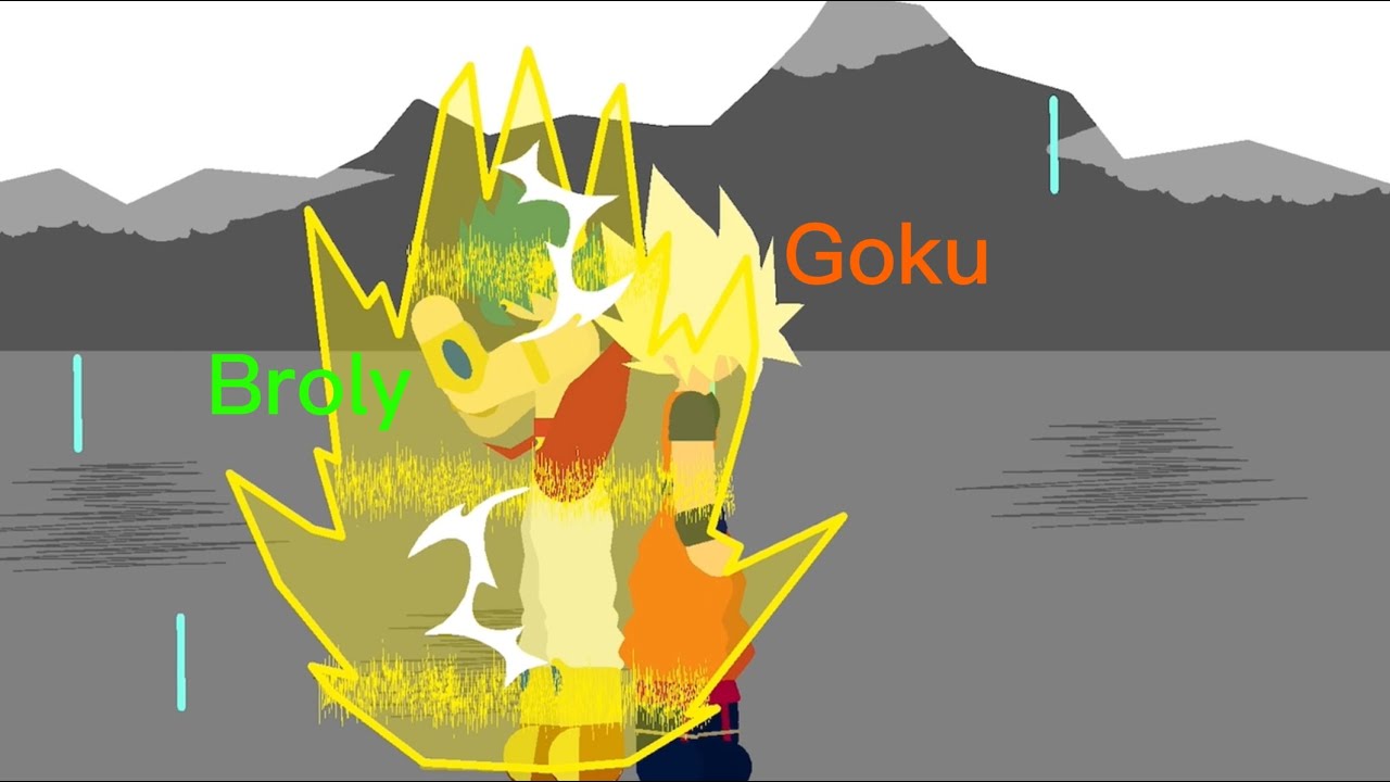Goku vs broly stick nodes - YouTube