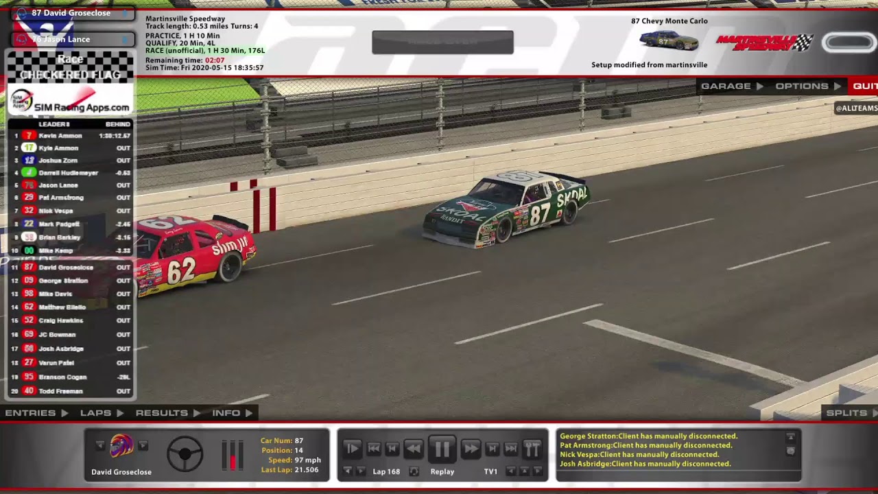 CRL 1987 Cars Martinsville - YouTube