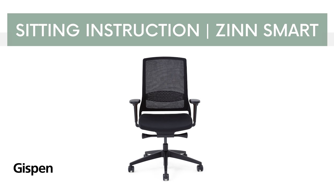 Sitting instruction for ZINN Smart office chair | Gispen - YouTube
