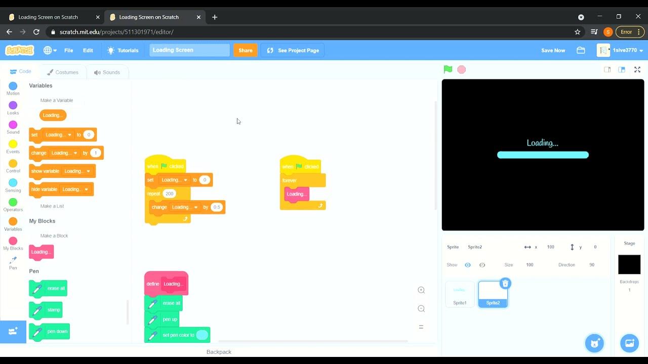Loading Screen on Scratch (Tutorial) - YouTube