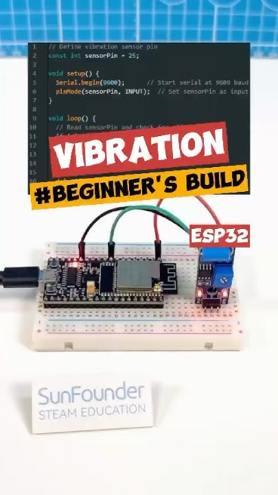 ESP32 Vibration Sensor Project#arduino #electronics #engineering #electricalengineer #esp32 ...