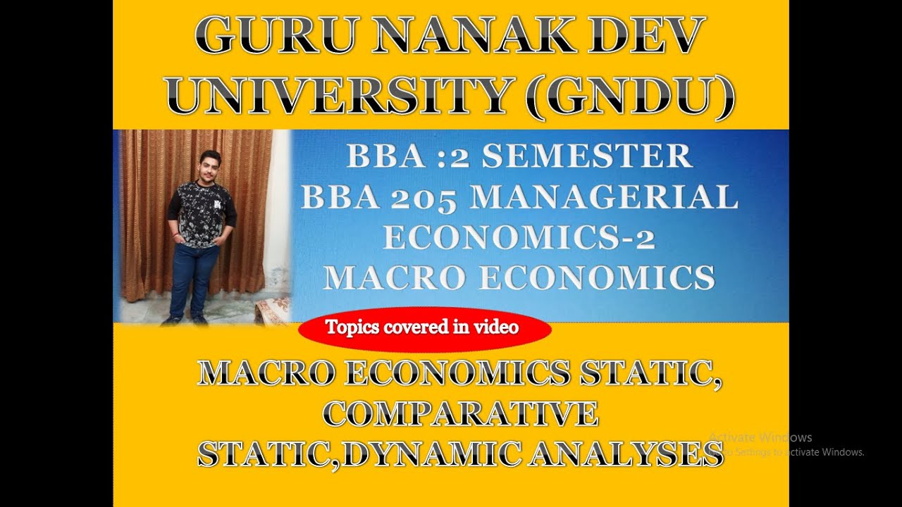 Unraveling Macro-Economics: BBA 2nd Semester @ GNDU Dynamic Analysis ...