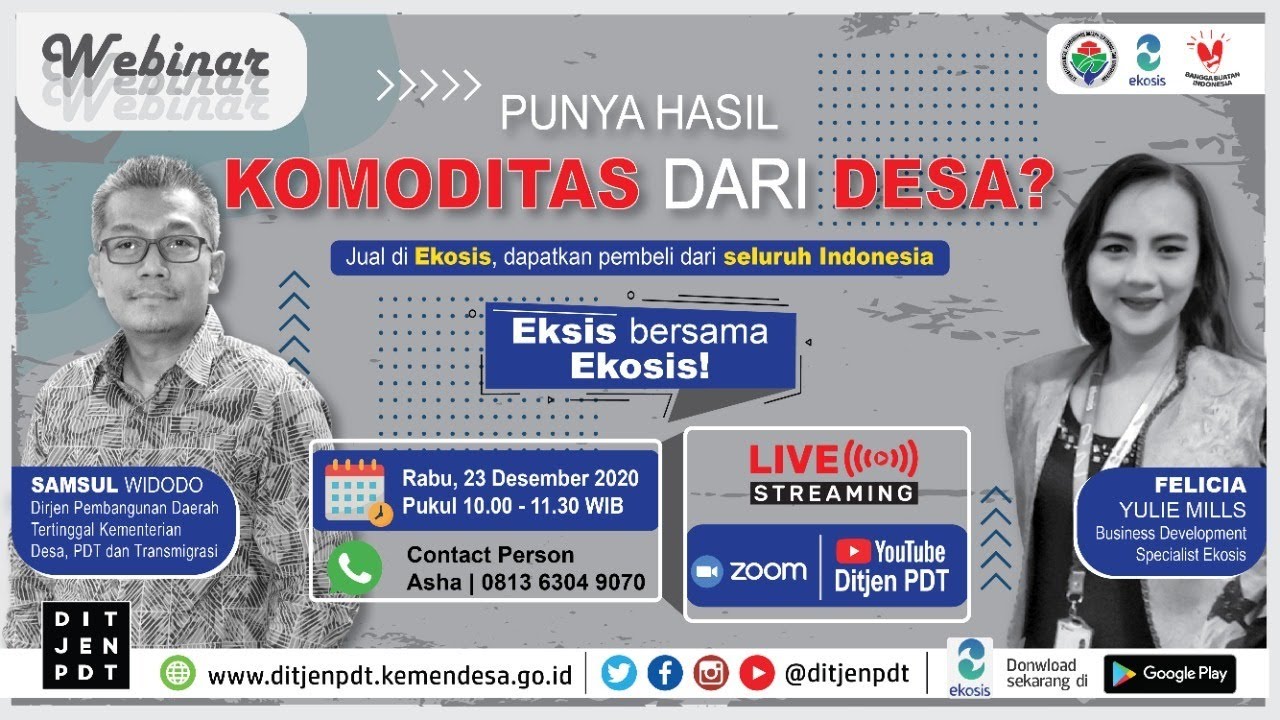 Pemasaran Komoditas Desa Melalui Platform Ekosis - YouTube
