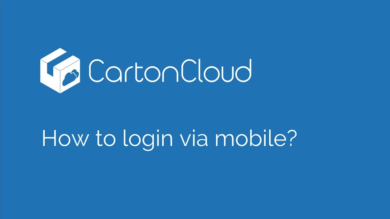 How to login to CartonCloud via mobile? - YouTube