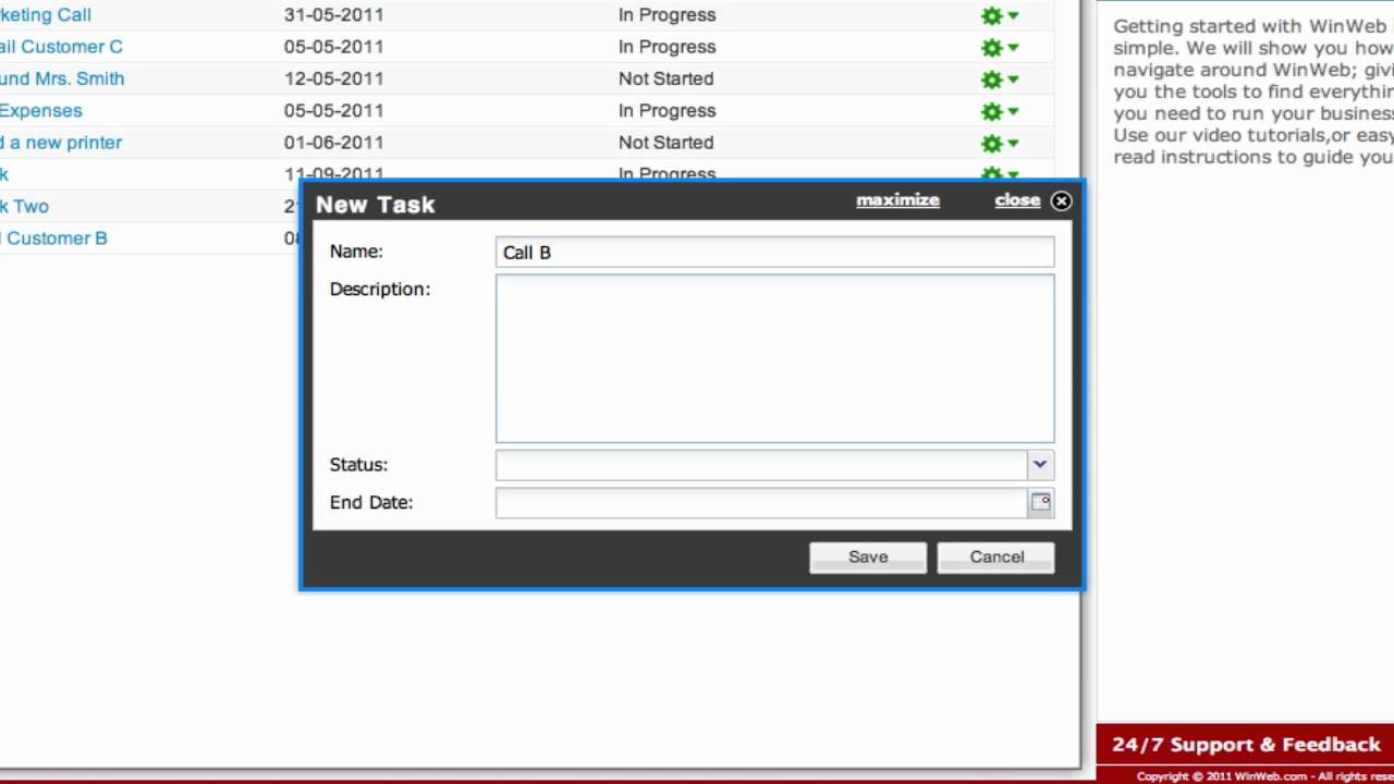 WinWeb Task Manager: How To Create A Task - YouTube