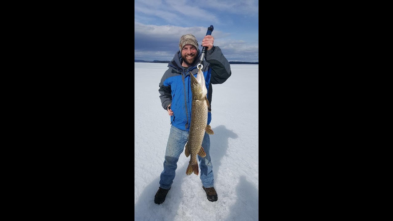 Big Maine Pike Through The Ice! - YouTube