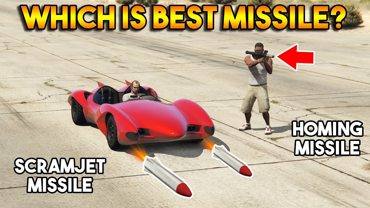 GTA 5 ONLINE : SCRAMJET MISSILES VS HOMING LAUNCHER MISSILES (WHICH IS ...
