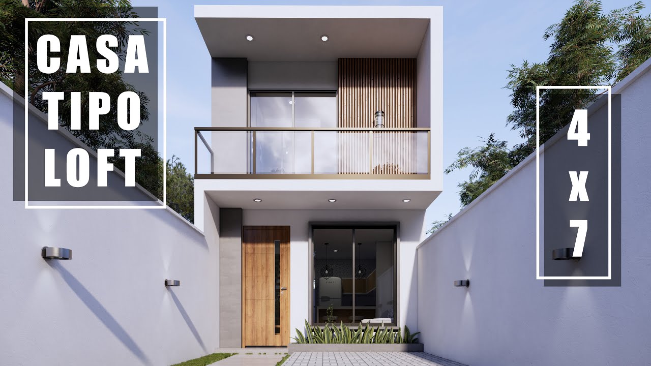 BONITA CASA TIPO LOFT CON 4 METROS DE FRENTE - YouTube
