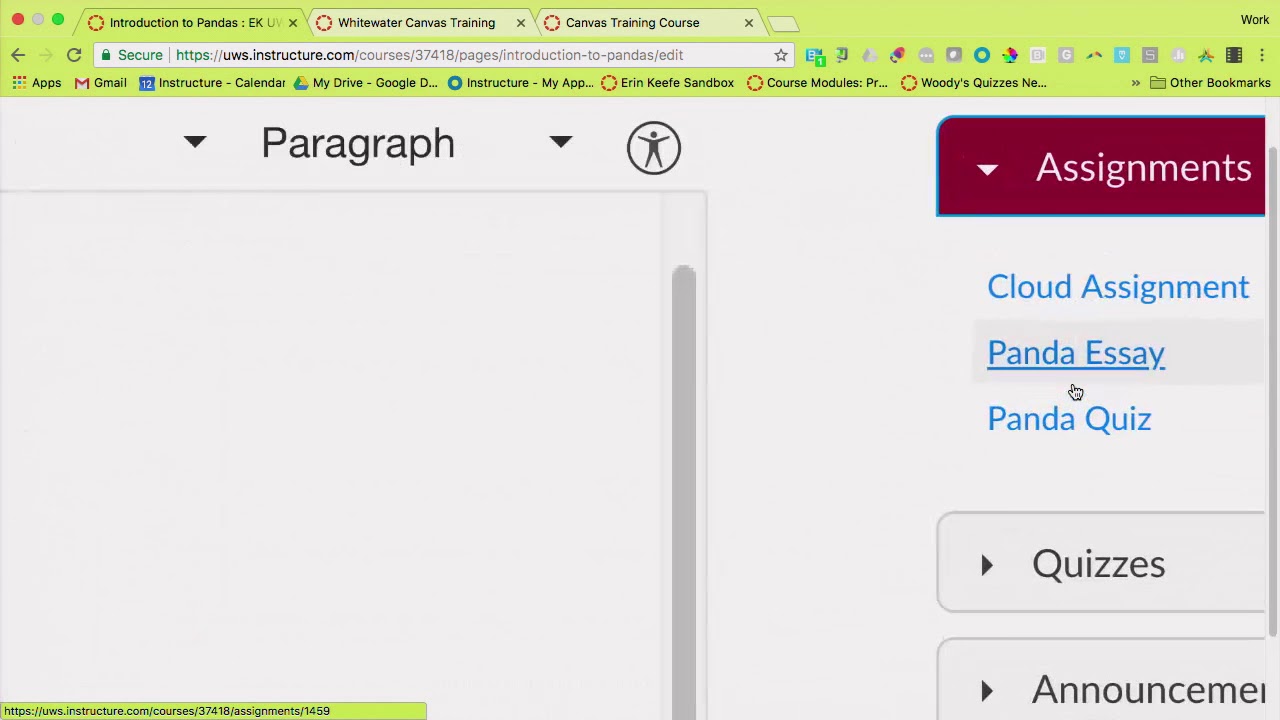 Canvas Pages: Rich Content Editor & Content Selector - YouTube