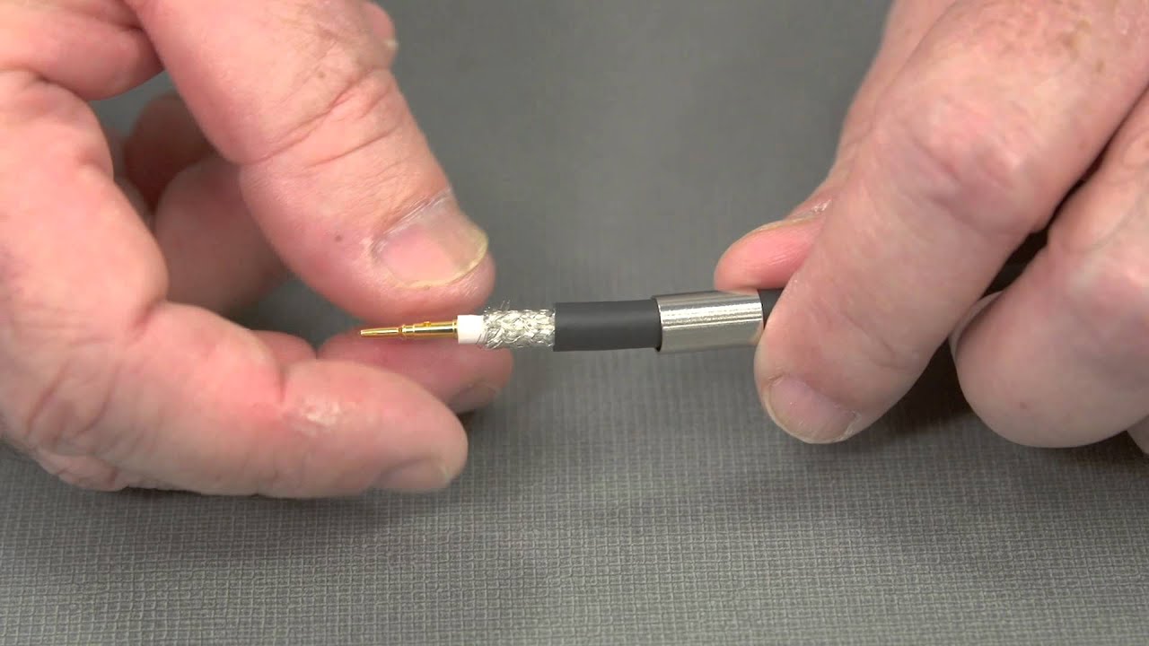 Crimping BNCs onto RG59 - YouTube