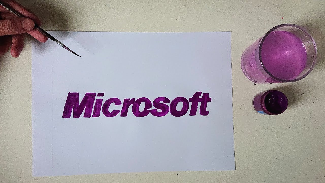 comment dessiner un logo microsoft/Wie zeichnet man ein Microsoft-Logo ...