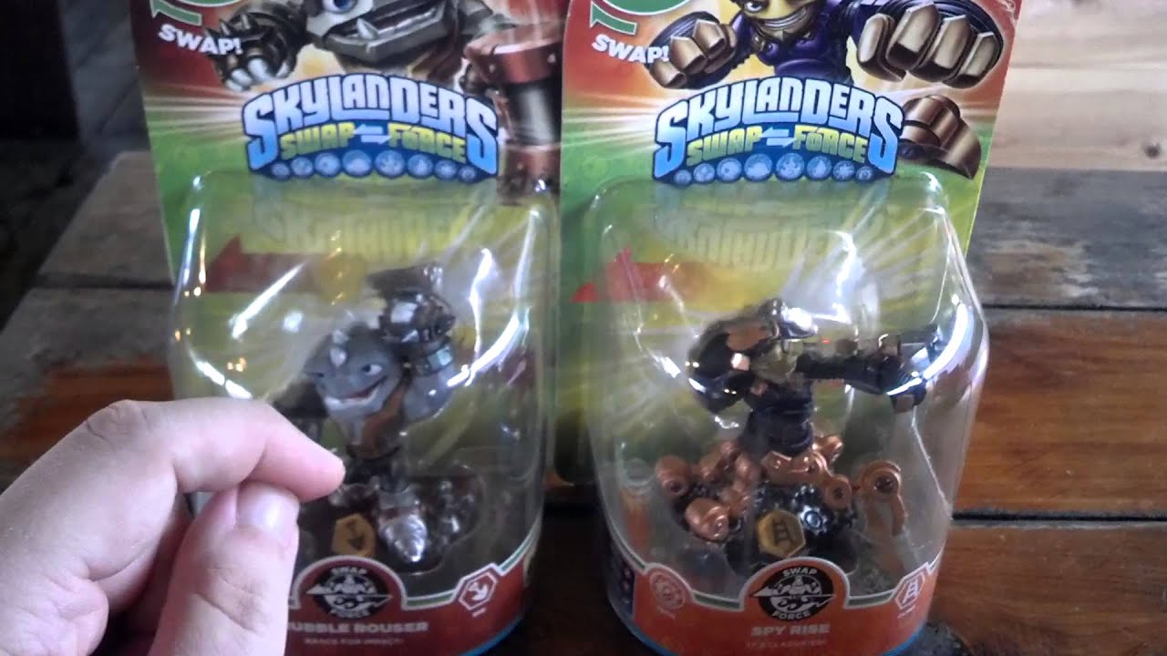 Spy Rise & Rubble Rouser Skylanders Swap Force Wave 3 Haul - YouTube