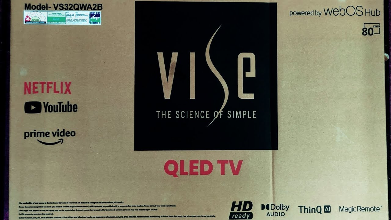 Vise LED TV 32" only 16k . unboxing and details, Great picture quality ...