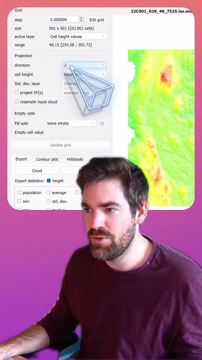 Topographic Contour Extraction from 3D Point Cloud (CloudCompare) #3D # ...