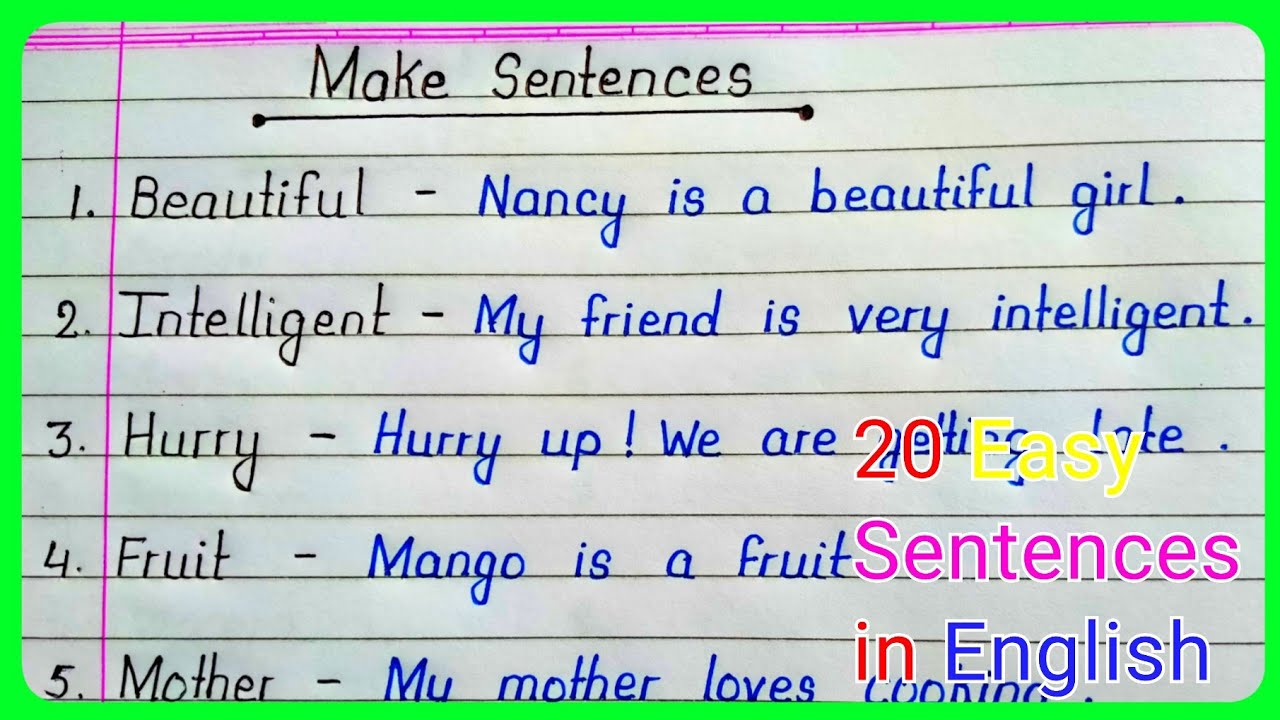 Make Sentences in English || How to Make Sentences || English me ...