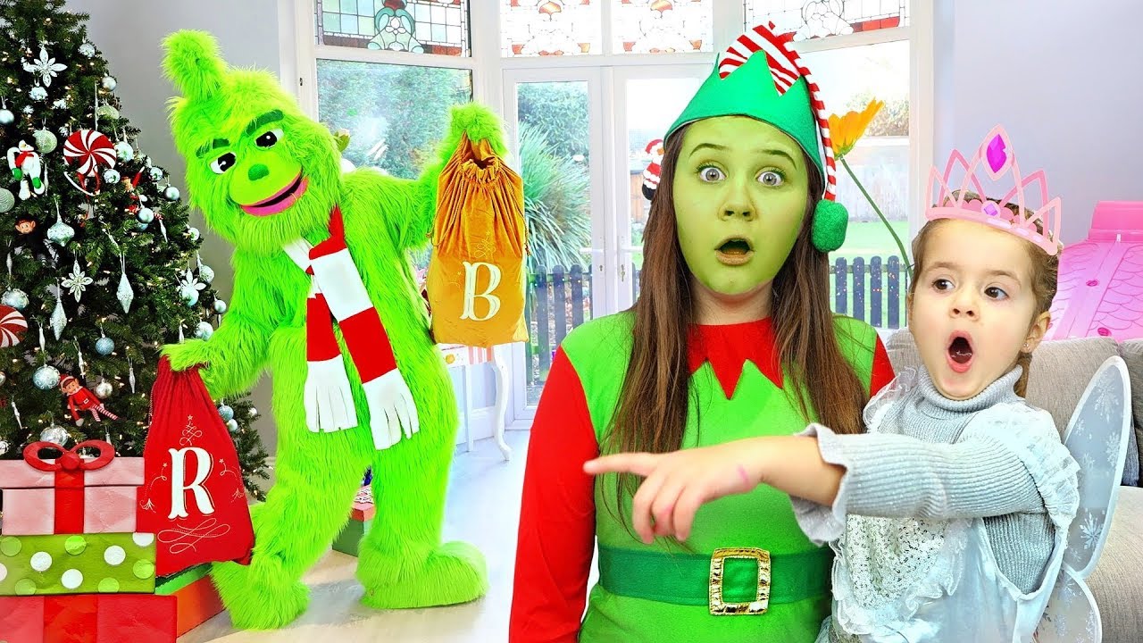Ruby, Bonnie and Grinch pretend play - funny stories for children - YouTube