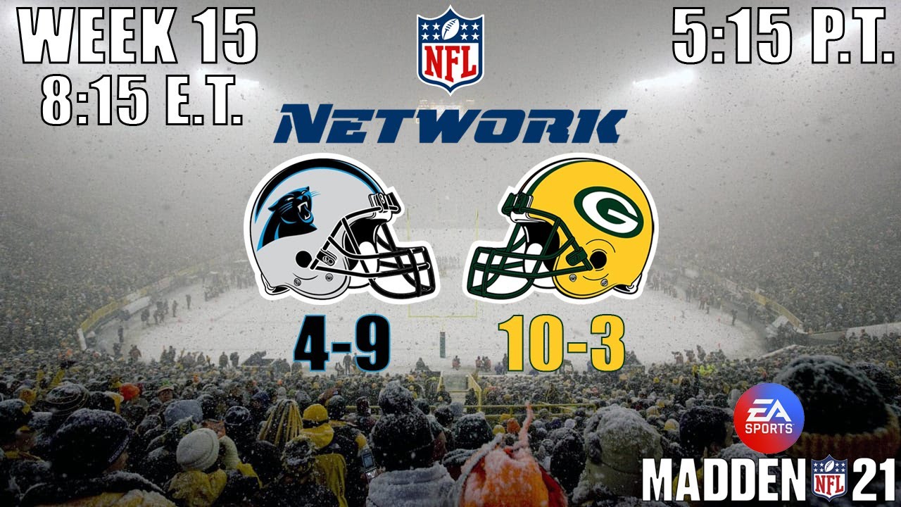 2020 NFL Season - Week 15 - Panthers at Packers (Madden 21) - YouTube
