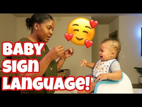 I'M TEACHING MY 6 MONTH OLD BABY SIGN LANGUAGE | DAY IN THE LIFE ...