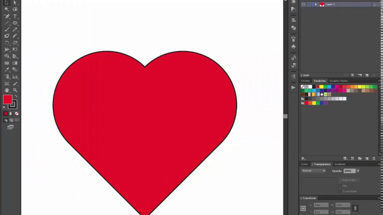 ️ ️ ️Perfect heart for Valentine's Day - Adobe Illustrator cs6 tutorial ...