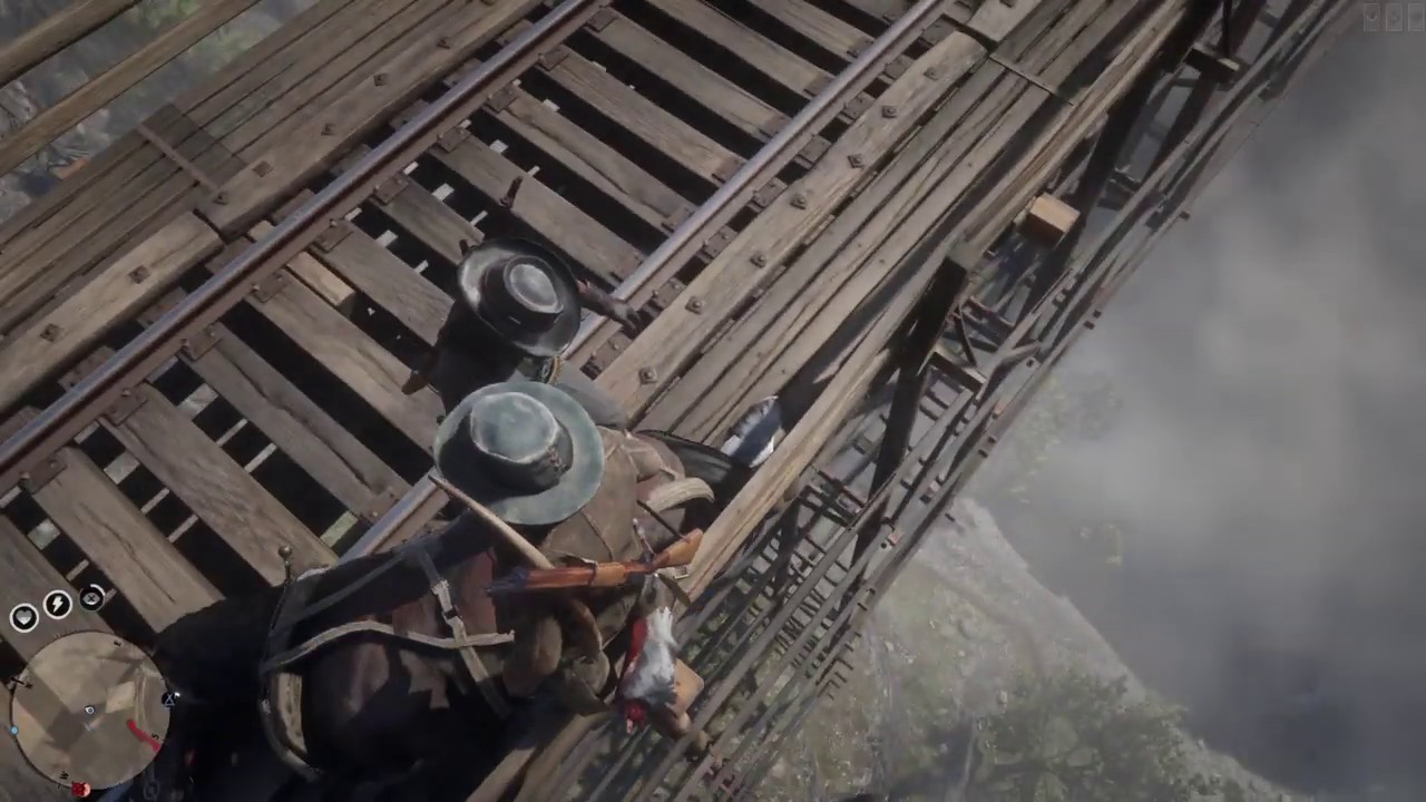 Red Dead Redemption 2 - Surviving a Fall From a Bridge... "'Kinda ...