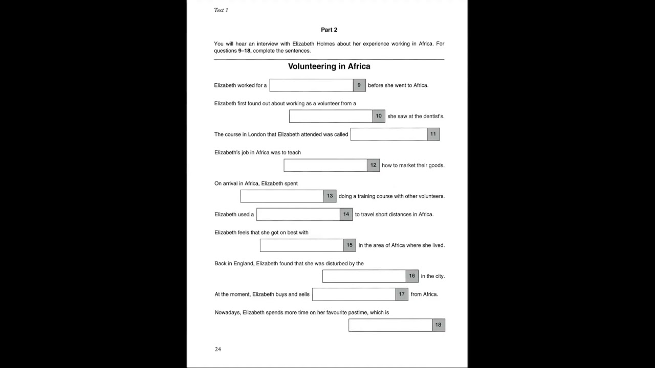 Listening B2, FCE 1, Test 1, Part 2 - YouTube