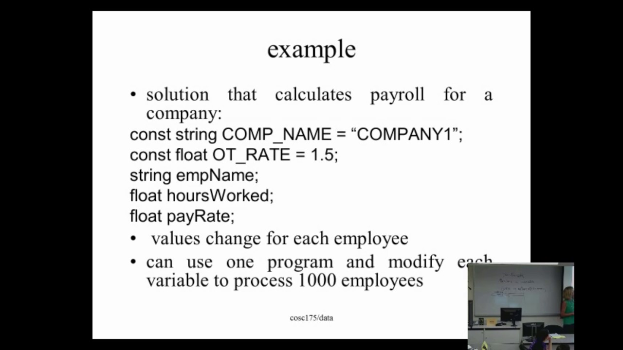 Data - Declaring Variables and Constants - YouTube