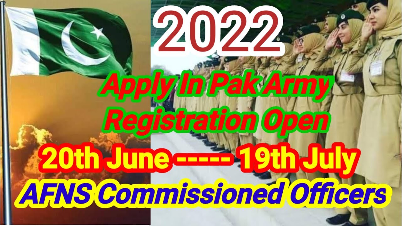 Join Pakistan army as Nursing Officer, AFNS , Complete information 2022 ...