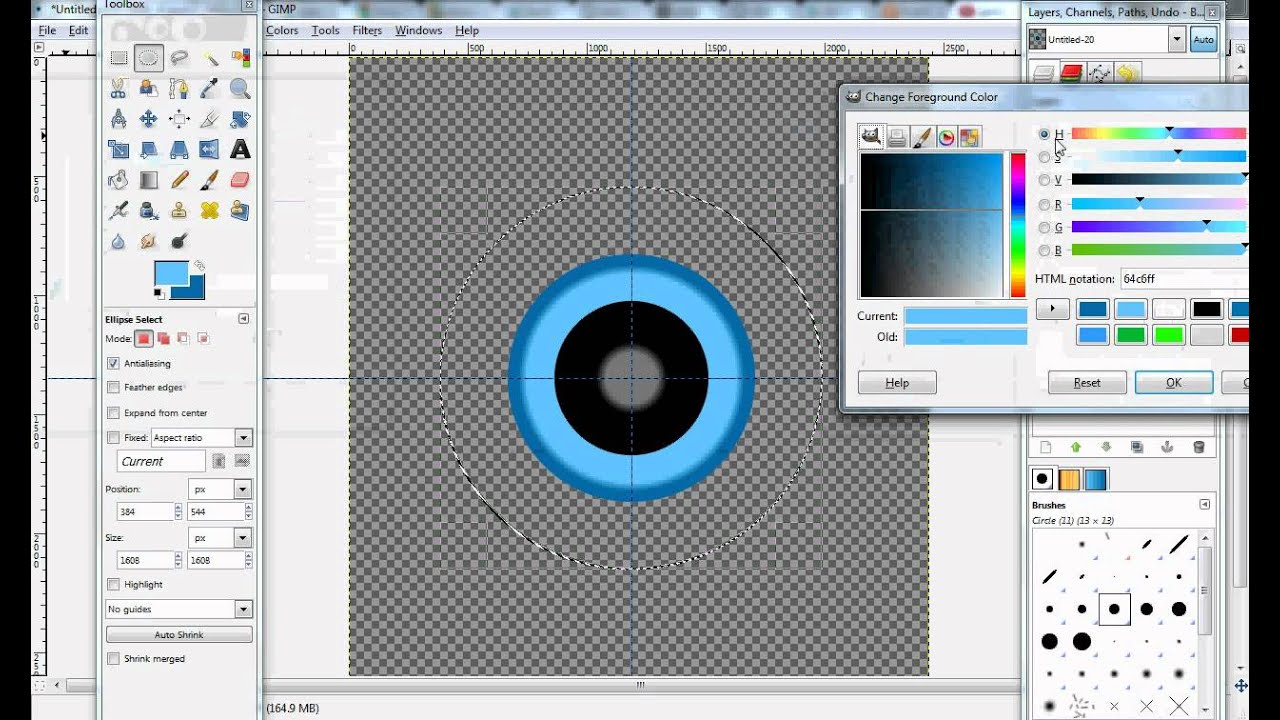 Tutorial - Art: Simple Eye in GIMP - YouTube