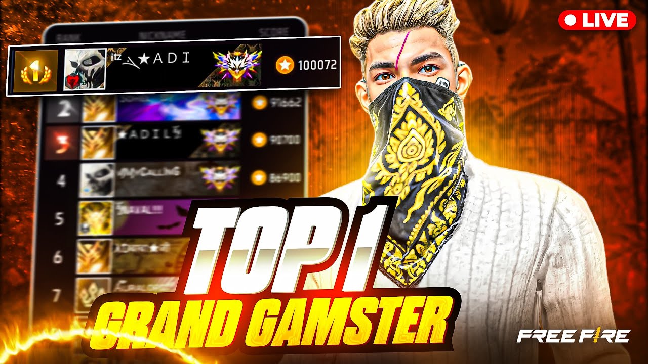 TOP 1 RANK PUSHING #freefire #fflivestream #fflive #freefirelive # ...