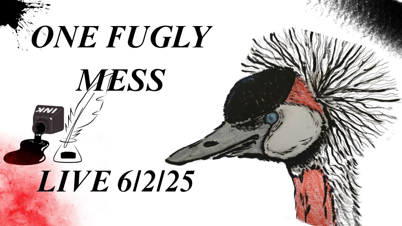 drawing a duck (crane) that looks like he was electrocuted - YouTube