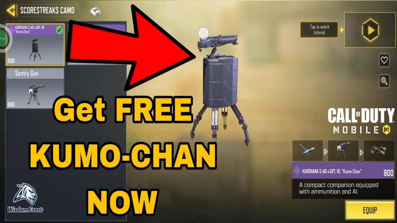 How to Get FREE KUMO-CHAN in Cod Mobile 2024 | Sentry Gun ScoreStreak ...